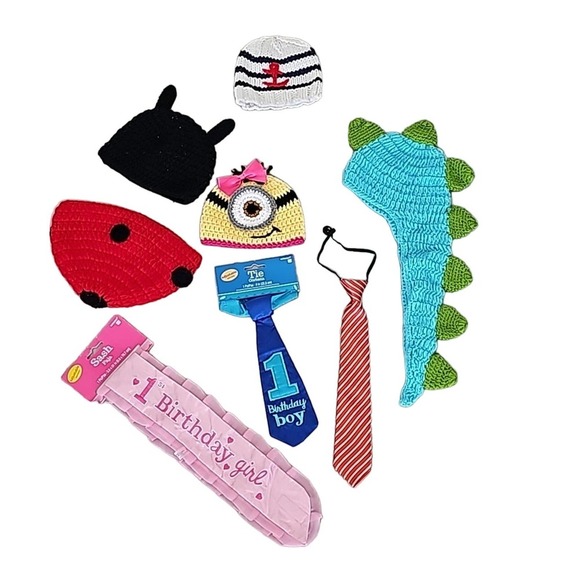 Source Unknown | Costumes | Lot Of Eight Piece Baby Photo Shoot Items ...